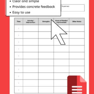 Editable Supervision Feedback Form Google Doc™ for ABA and BCBA ...