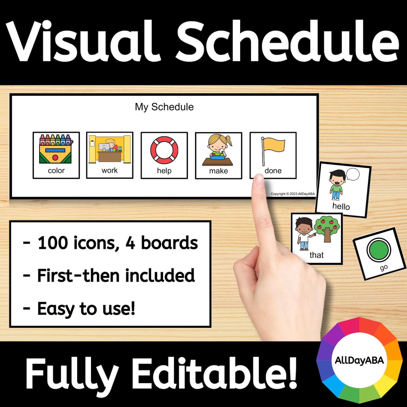 Editable Visual Schedule for Autism With Daily Classroom Transitions ...