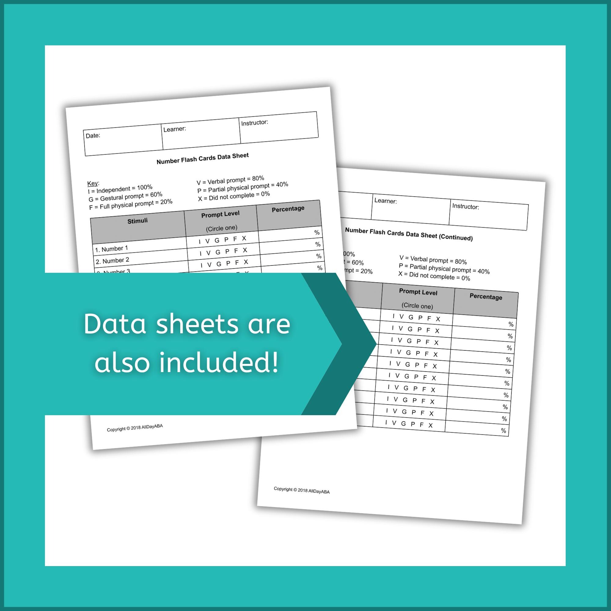 Number Flash Cards 1-20 - Flashcards for Back to School, Special ...