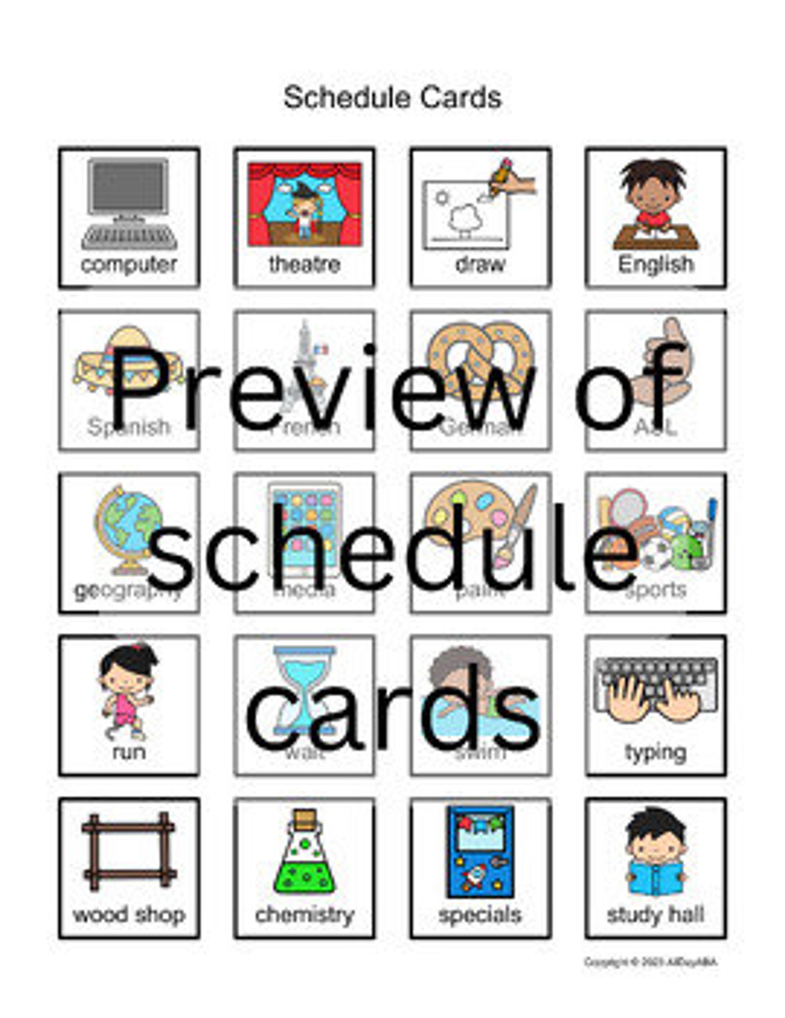 Editable Visual Schedule for Autism With Daily Classroom Transitions ...