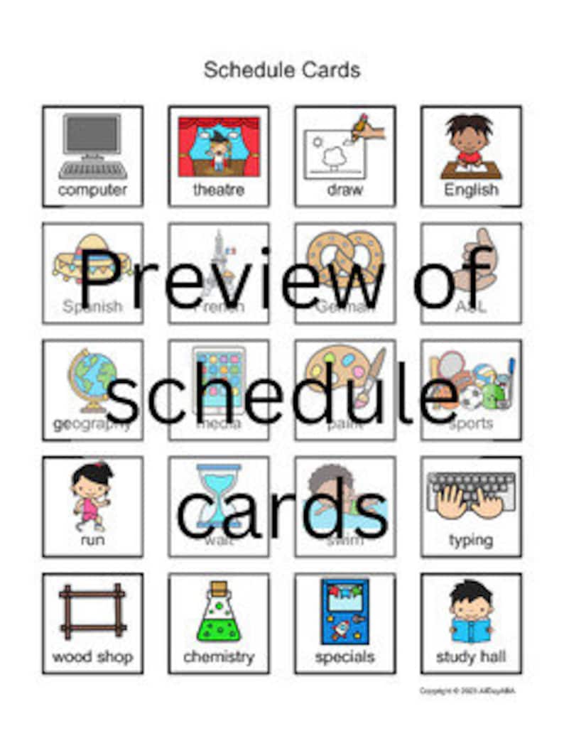 Editable Visual Schedule for Autism With Daily Classroom Transitions ...