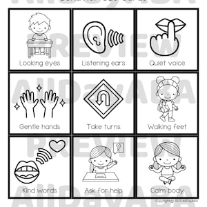 Behavior Cue Cards for Behavior Management of Autism in ABA Therapy and ...