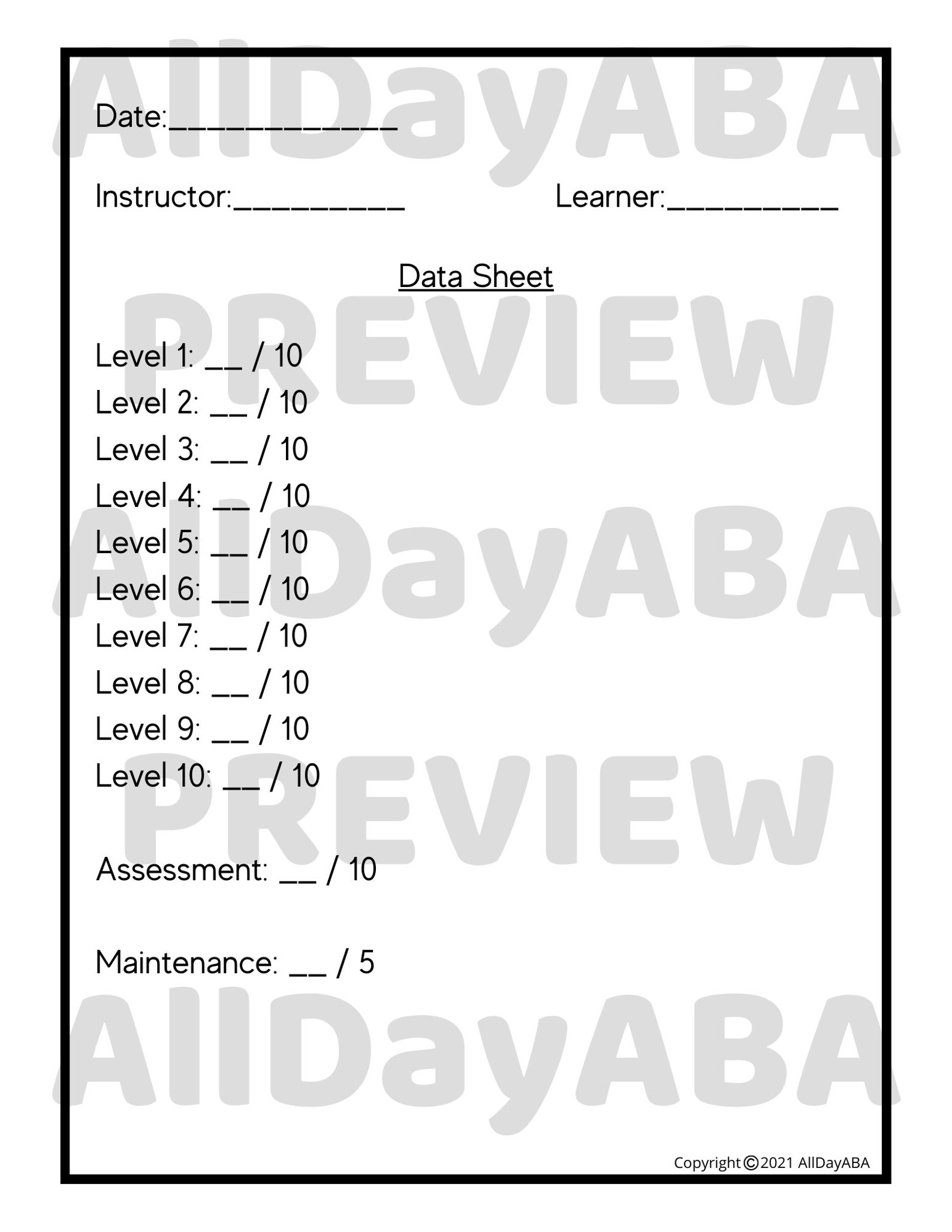 Line Tracing Practice Worksheets for Pencil Control Preschool, ABA, OT ...