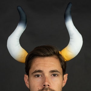 Adult Child Large Soft Steer Satyr Goat Bull Cow Animal Viking Horns ...