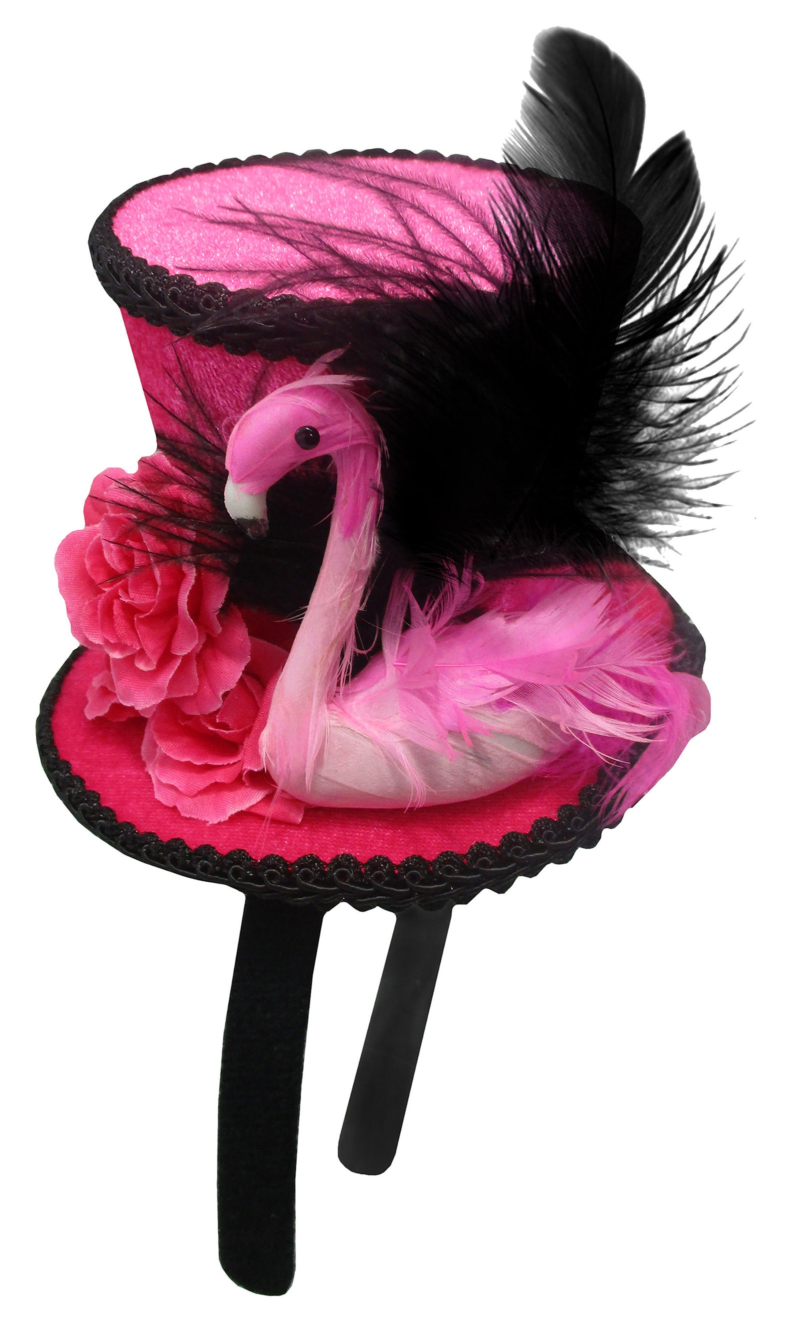Women's Pink Flamingo Mini Hat Headband Fascinator Mardi - Etsy