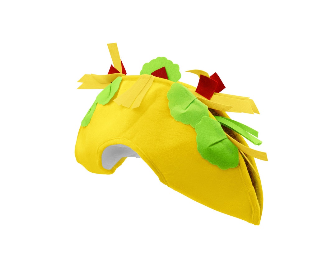 Fun Fiesta Jumbo Yellow Beef Taco Hat Food Vendor Prop Halloween ...