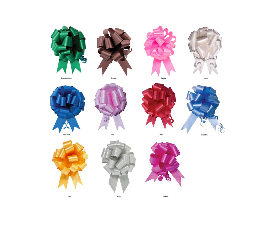 Colorful 5 Instant Pull Bow 10 Pack 20 Loops Pew Bows Wedding ...