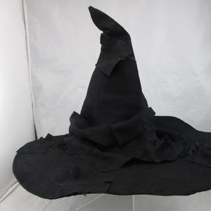 Unisex Adult Tattered Witch Wizard Scarecrow Hat Pointed Sorting ...