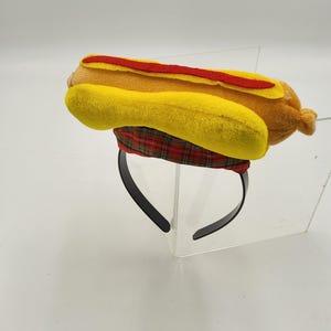 Mini Velvet Hot Dog Hat on Headband Food Vendor Party Costume Accessory ...