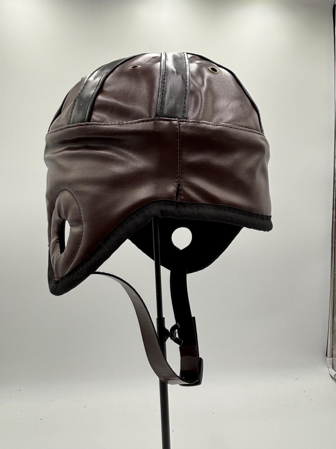 Handmade Vintage Retro Football Helmet | Faux Leather 1920s Old School ...