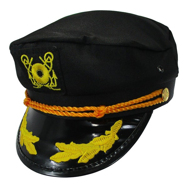 Bestoyard Captain Party Hat Navy Blue Captain Hat – Yacht Admiral ...