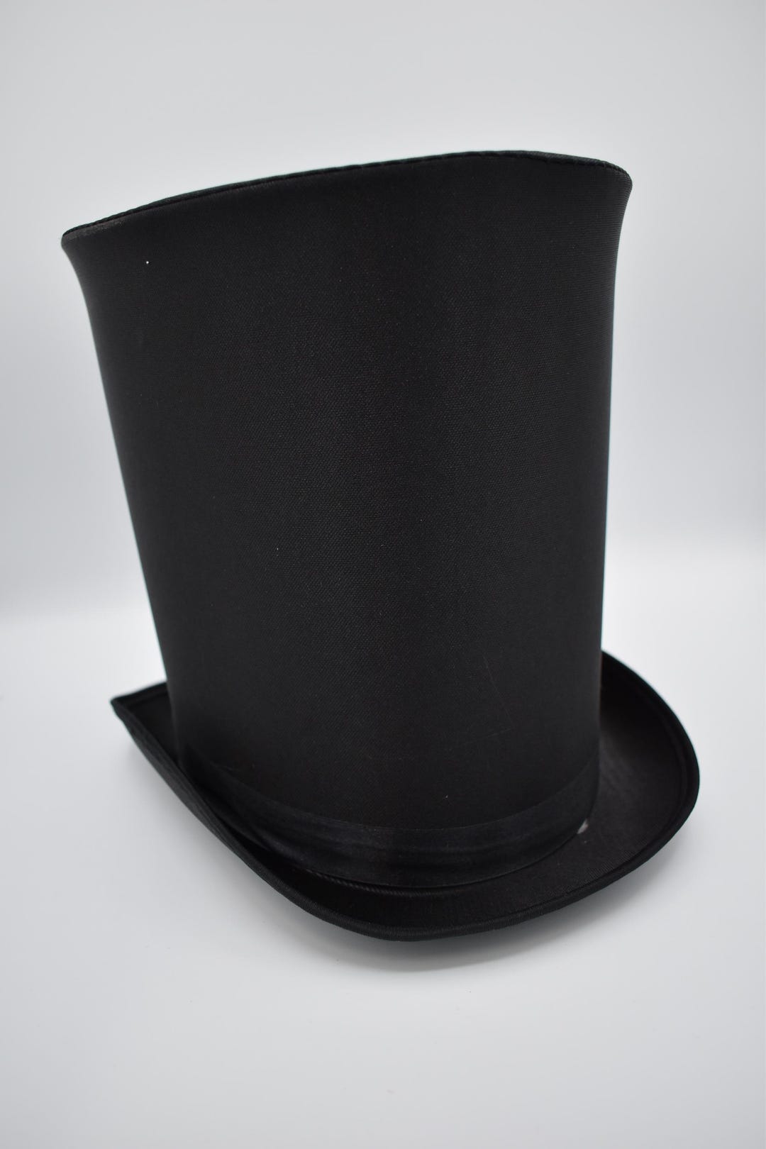Adult Teen Extra Tall Black Satin Top Hat Caroler Dickens Cap Victorian ...