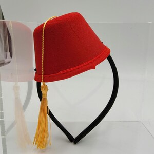 Womens Girls Pet Dog Cat Adult Child Mini Red Fez Hat on A Headband ...