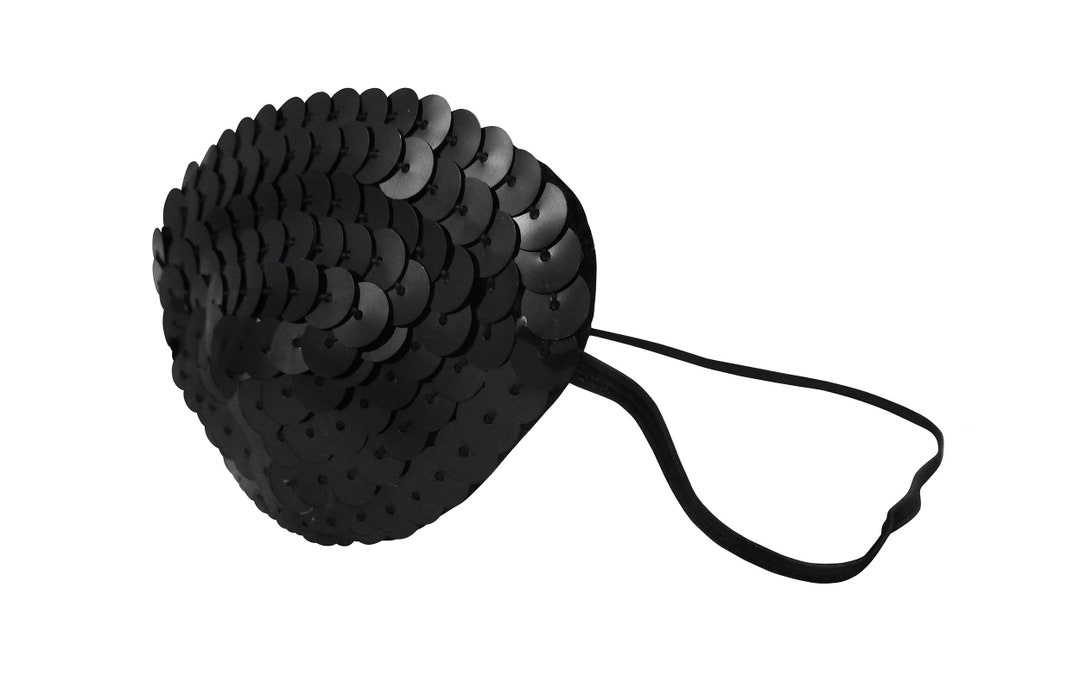 Womens Black Bedazzled Pirate Gypsy Sequin Eye Patch for Left - Etsy