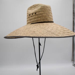 Handmade Huge Large Fit Hard Shell Double Weaved Straw Shade Gardening ...