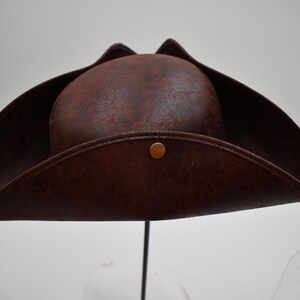 Unisex Adult Child Brown Pirate Tricorne Hat Tri-corner Tricorn Faux ...