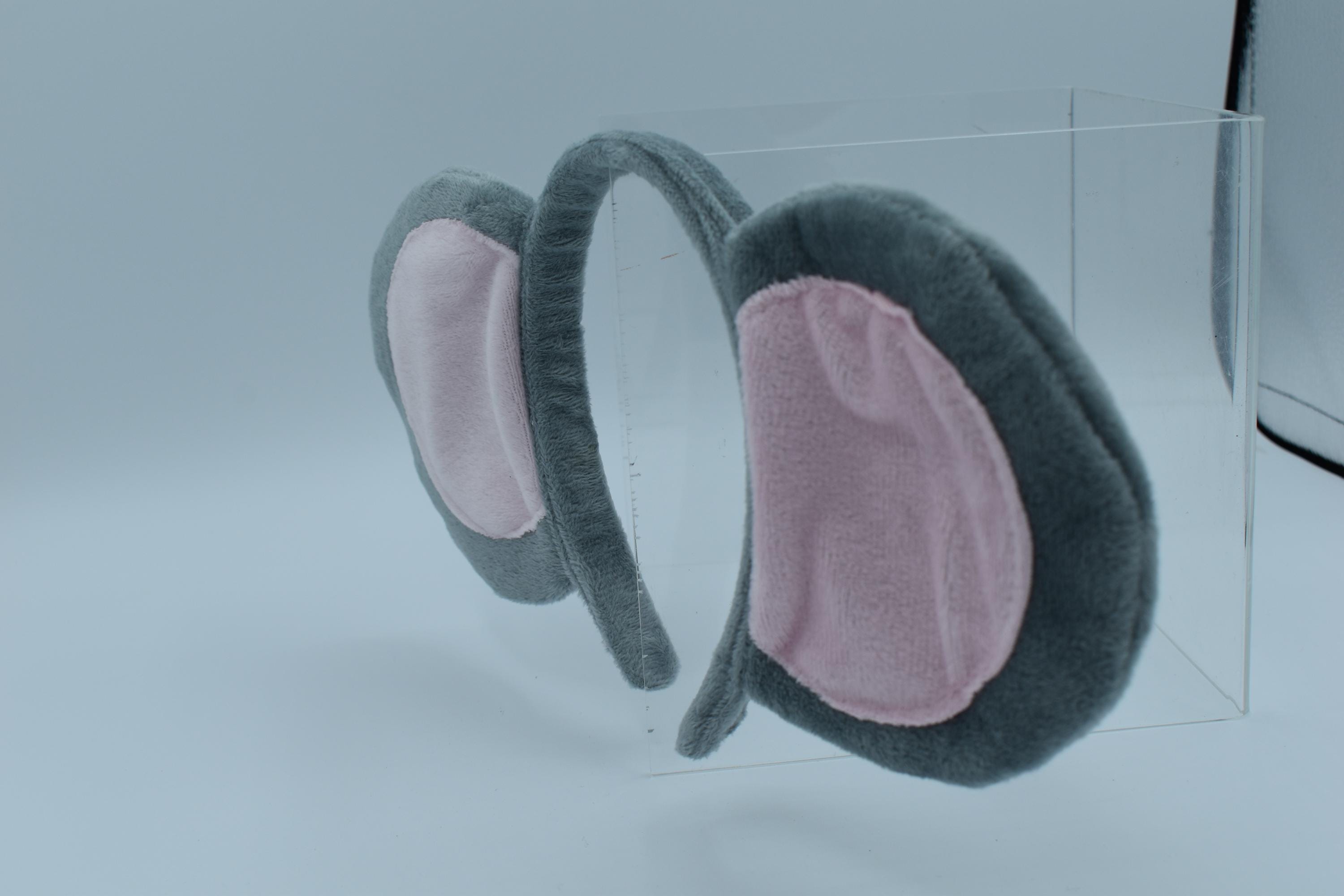 Unisex Adult Kid Plush Soft Gray Mouse Ears Headband With Tail and Nose ...