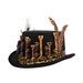 Unisex Adult Black Voodoo King Top Hat Skull Bones Feather Witch Doctor ...