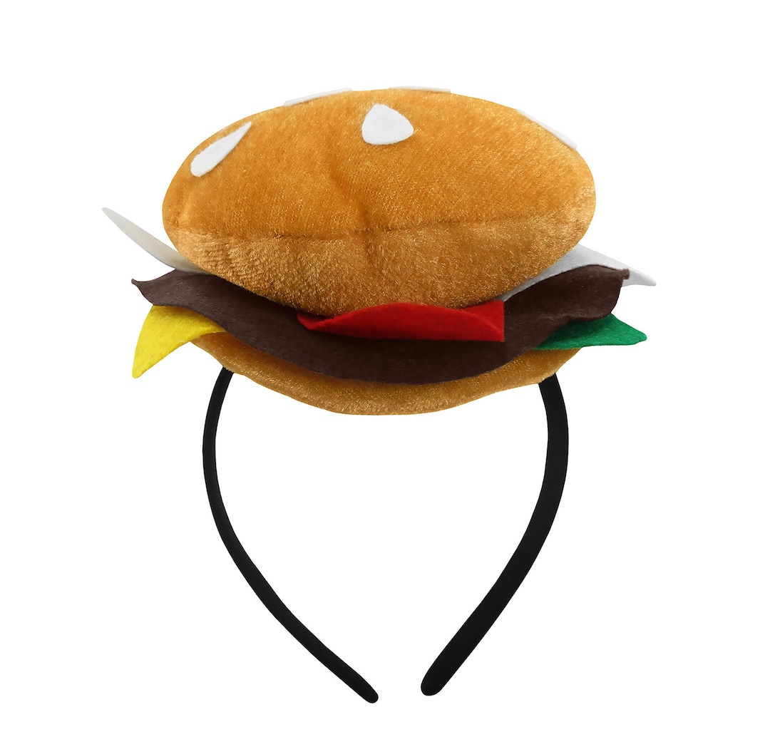 Unisex Adult Mini Cheeseburger Hamburger Headband Hat Food Vendor ...