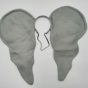 Adult Child Grey Gray Jumbo Giant Elephant Ear on Headband and Tail ...