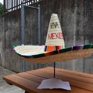 Handmade 27" Giant Huge Jumbo Straw Mexican "viva Mexico" Authentic ...