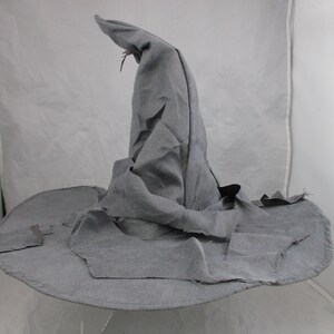 Unisex Adult Tattered Witch Wizard Scarecrow Hat Pointed Sorting ...