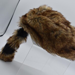 Adult Teen Faux Raccoon Fake Coonskin Animal Hat Cosplay Halloween ...