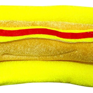 Mini Velvet Hot Dog Hat on Headband Food Vendor Party Costume Accessory ...
