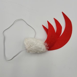 Adults Kids Funny White Rooster Chicken Costume Kit Headband Tail Beak ...