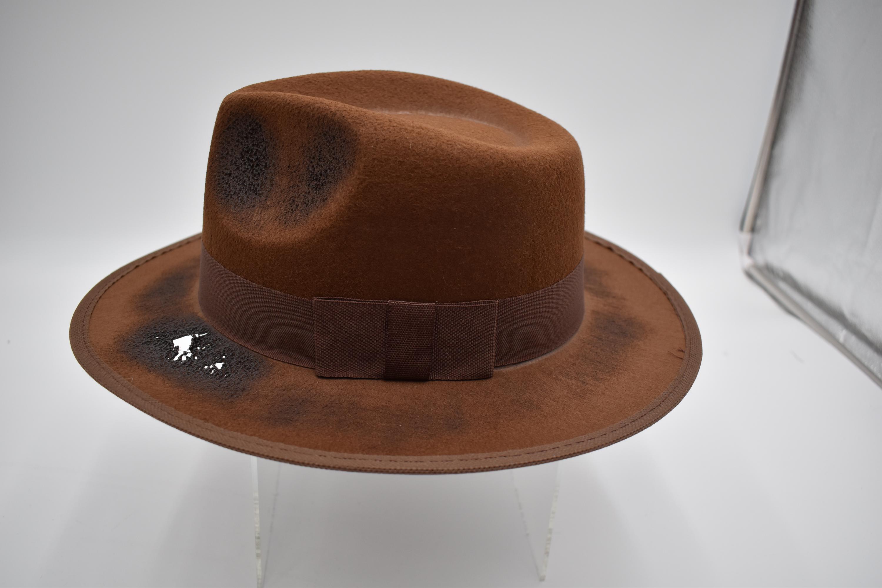 Unisex Adult Burned Tattered Brown Fedora Hat Horror Scary Nightmare ...