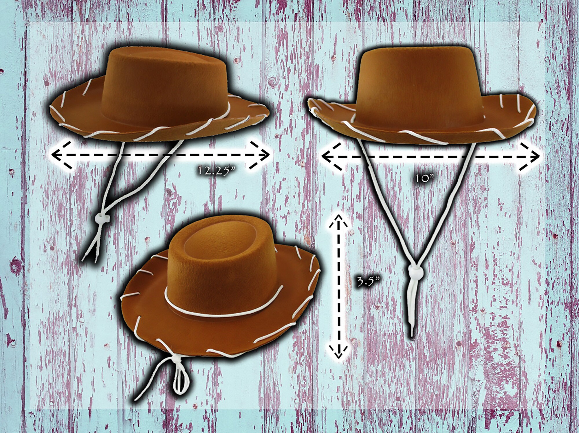 Boys Girls Child Brown Toy Cowboy Cowgirl Brown Hat Woody | Etsy