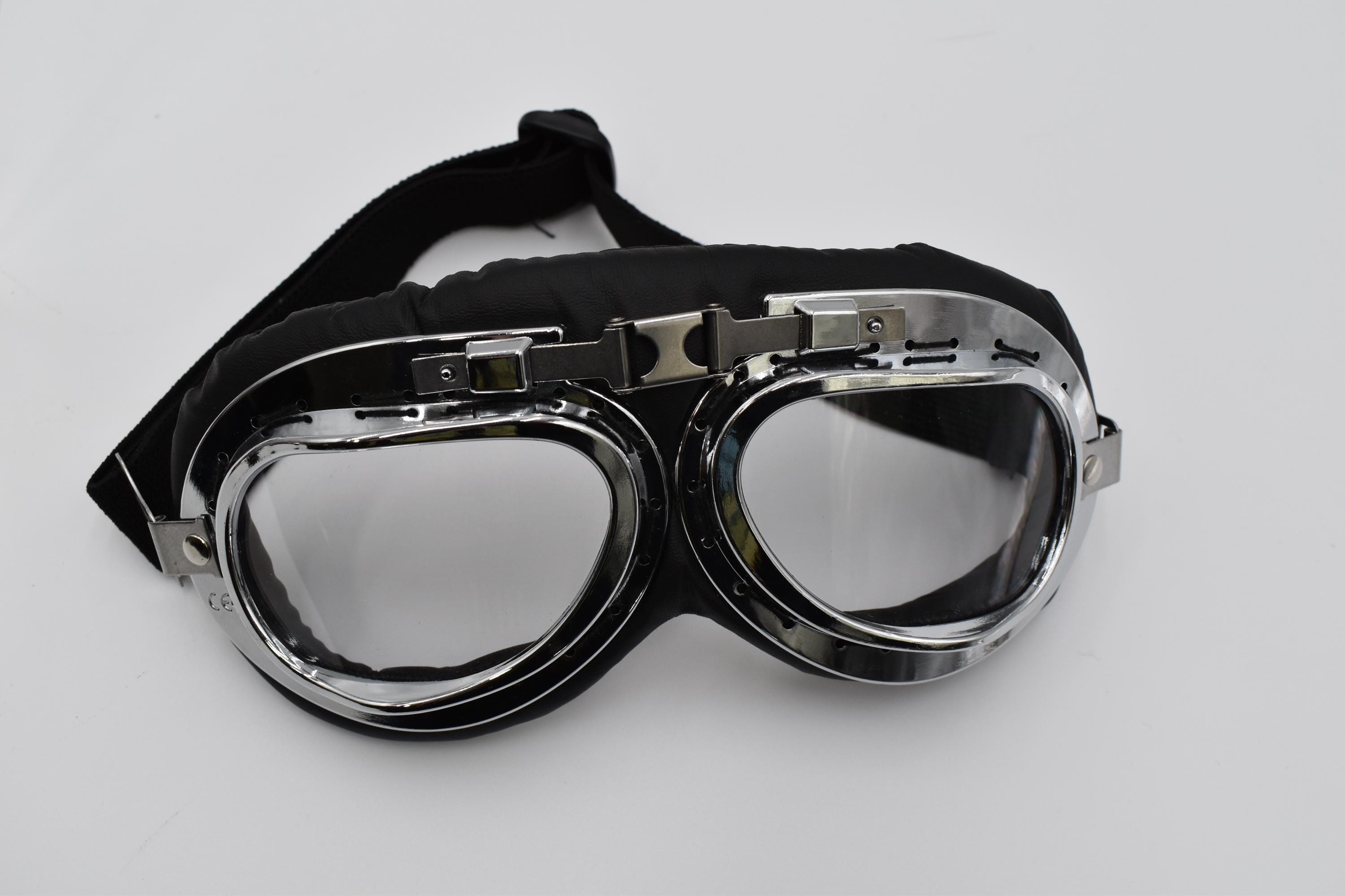 Adult Teens Deluxe Vinyl Vintage Pilot Aviator Helmet Goggles and Scarf ...