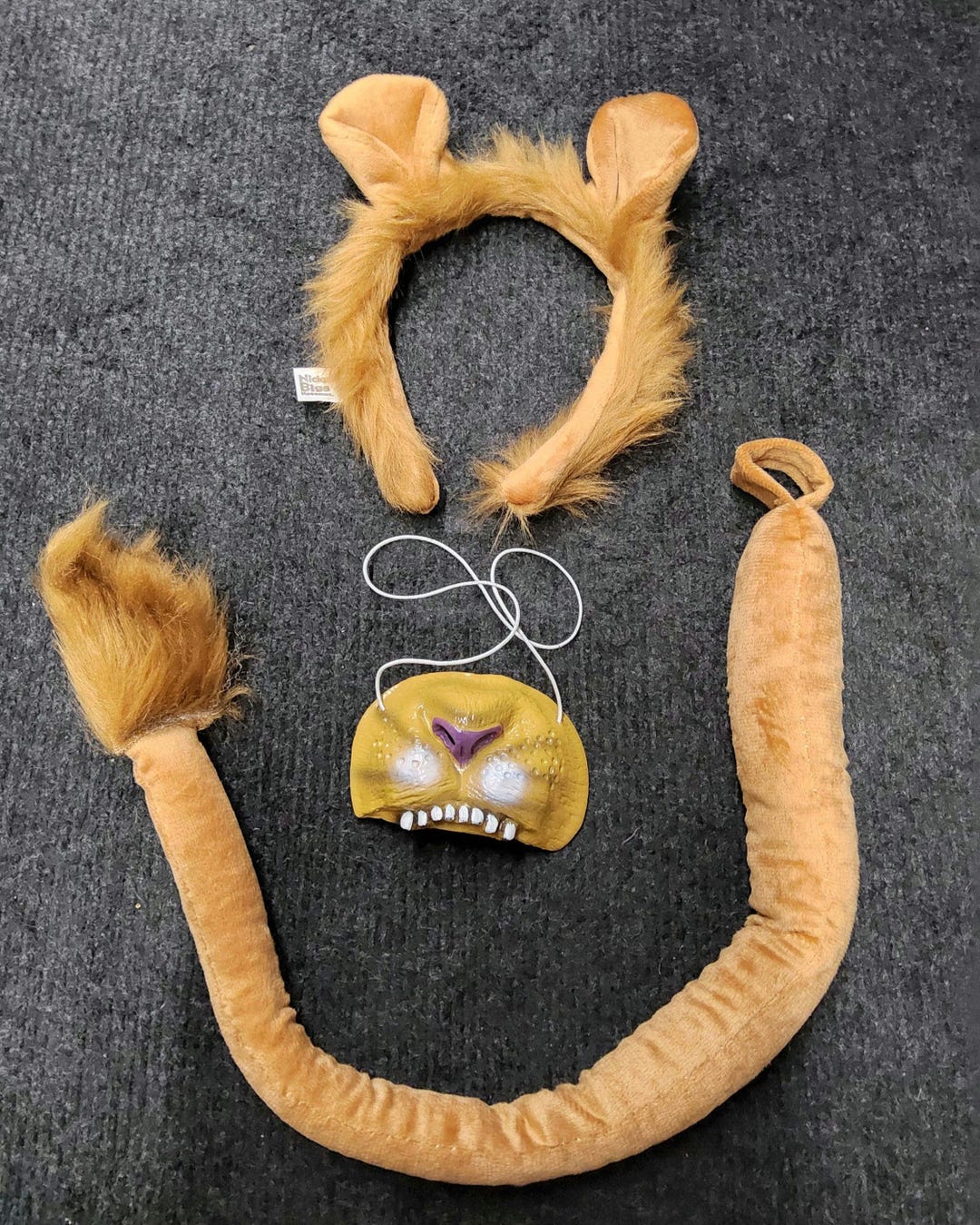 Adult Kids Lion Nose Ears Tail Bow Tie Costume Accessory Kit Halloween ...