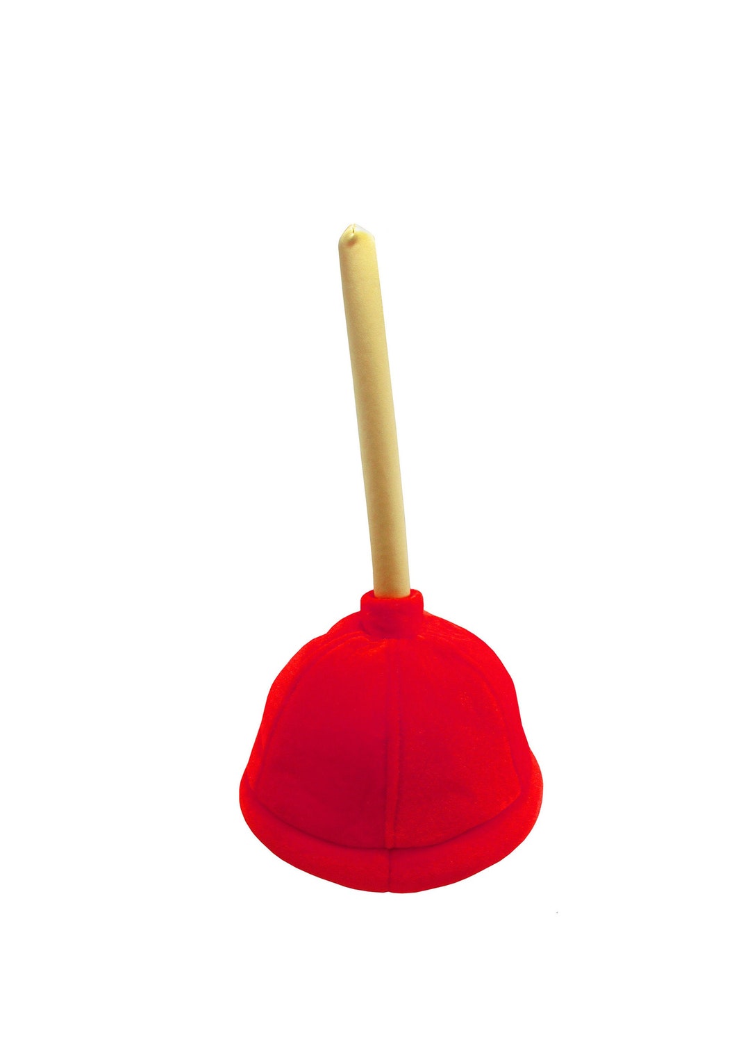 Adult Kids Cartoon Red Plush Velvet Toilet Plunger Plumber Novelty ...