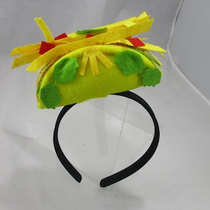 Mini Taco Hat Headband Lightweight Festive Food Headband Unisex Adult ...