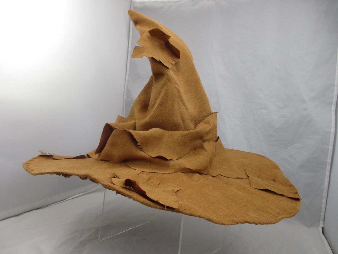 Unisex Adult Tattered Witch Wizard Scarecrow Hat Pointed Sorting ...