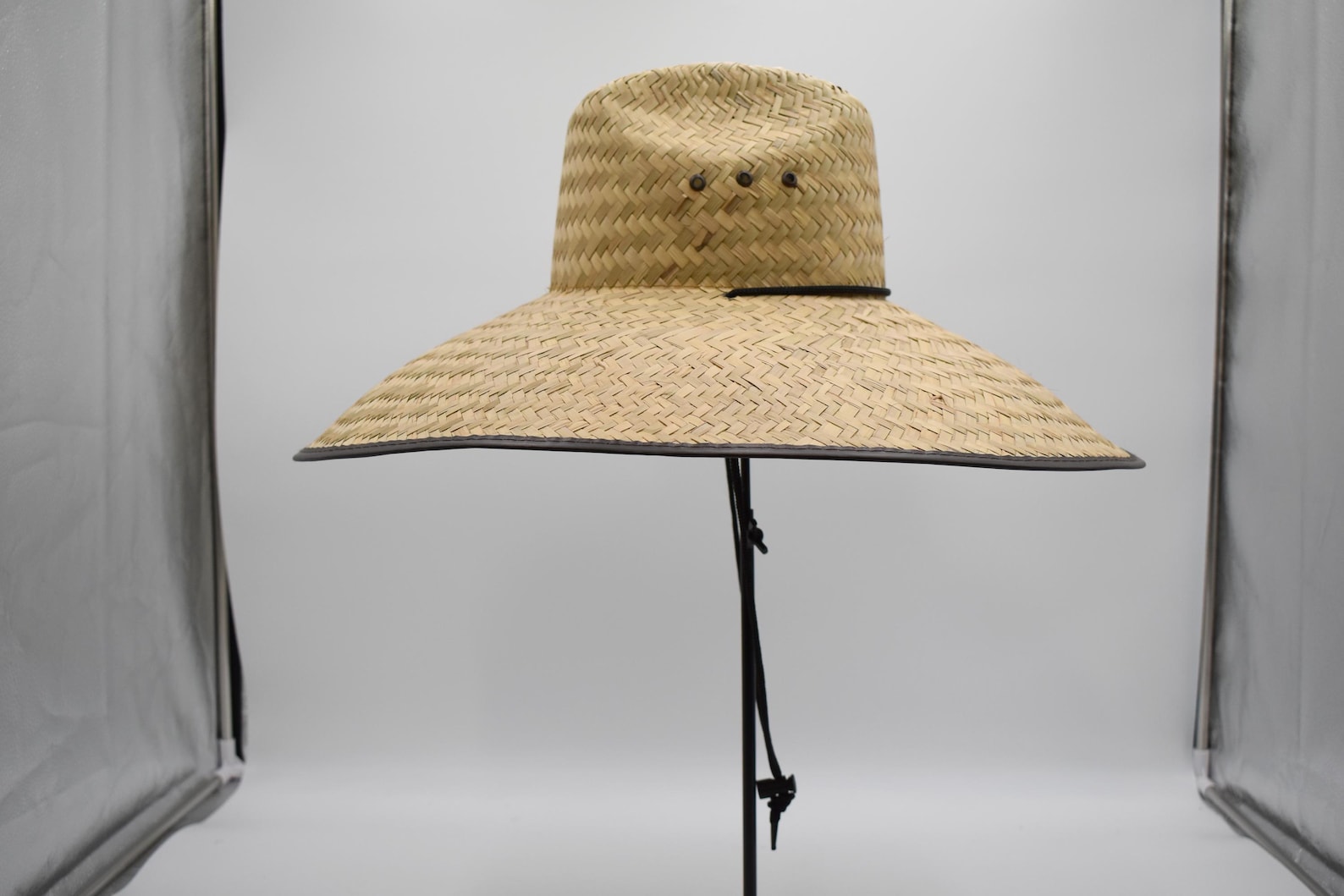 Handmade Huge Large Fit Hard Shell Double Weaved Straw Shade Gardening ...