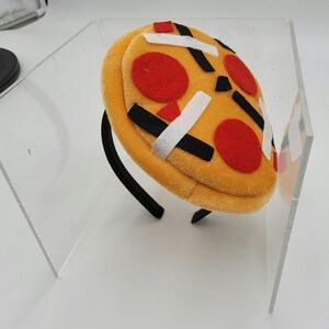 Adult Mini Pizza Hat on Headband Pepperoni Pie Food Vendor Cap Costume ...