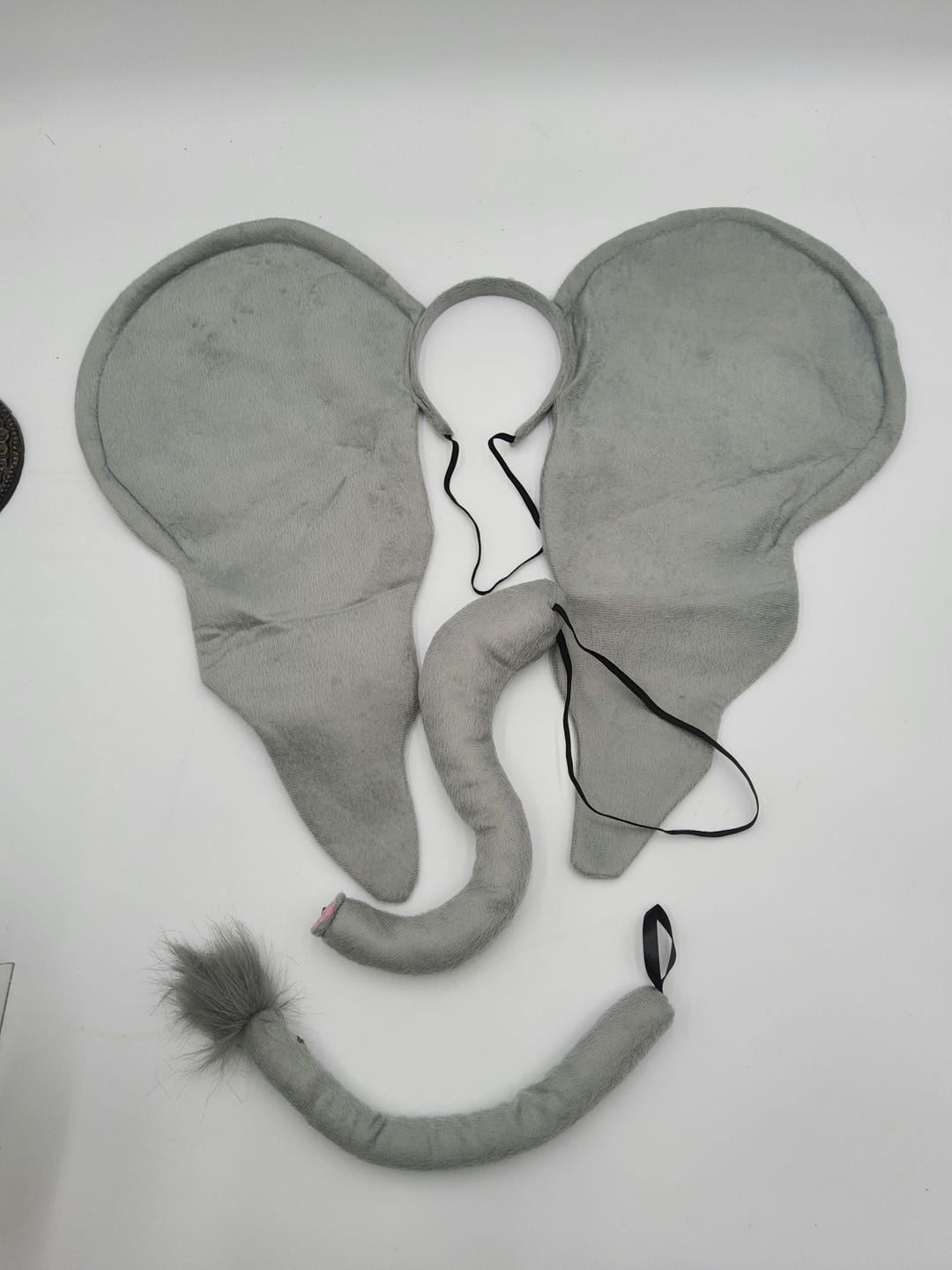 Adult Child Grey Gray Jumbo Giant Elephant Ear on Headband and Tail ...