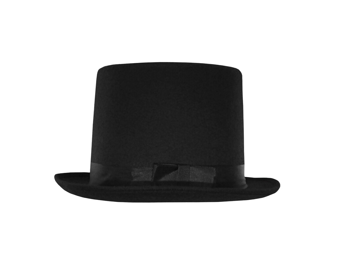 Deluxe Felt Top Hat High Crown Victorian Dickens Black - Etsy