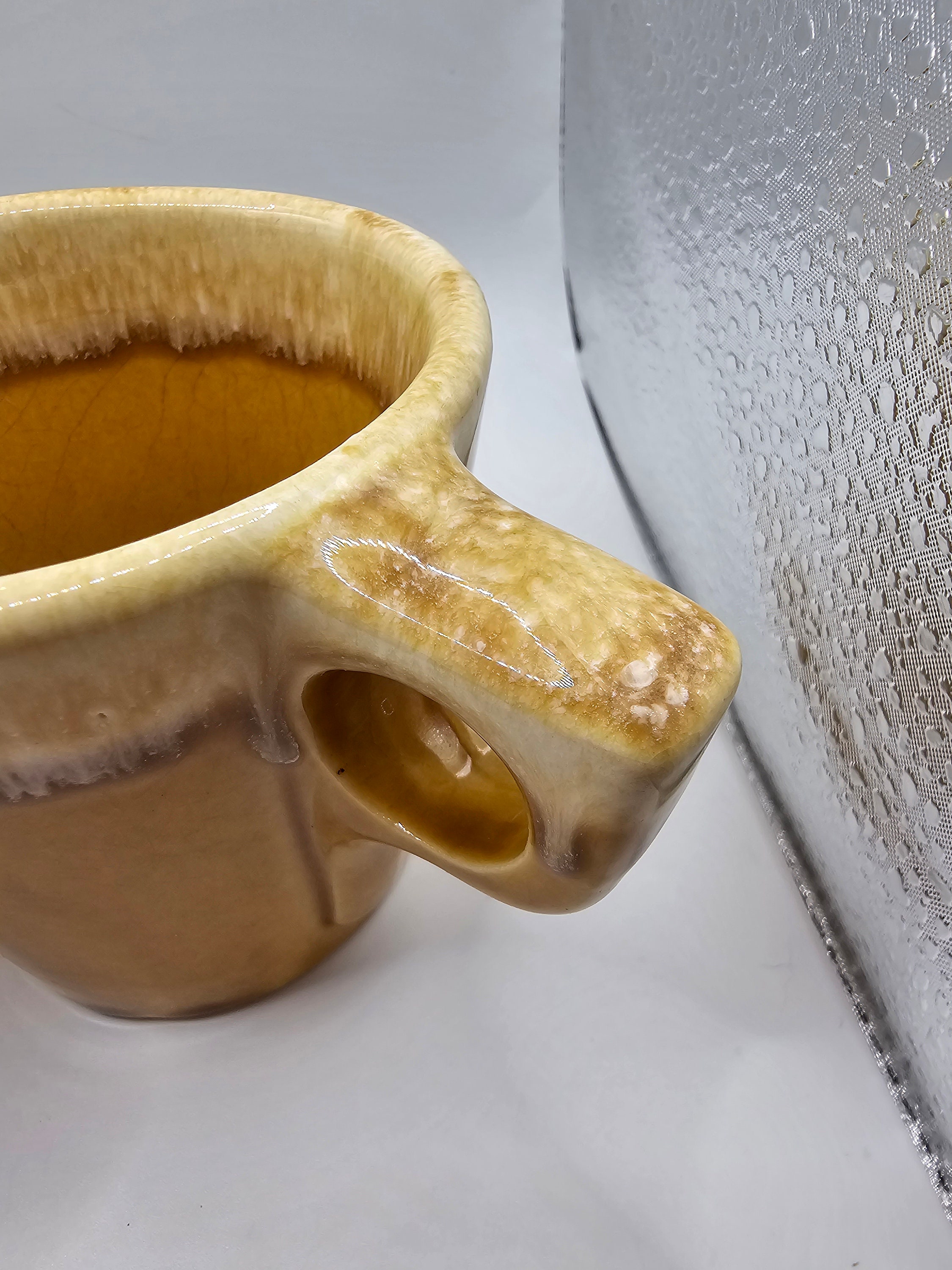 Vintage Hull Pottery Butterscotch Drip Glaze Coffee Mugs - Etsy
