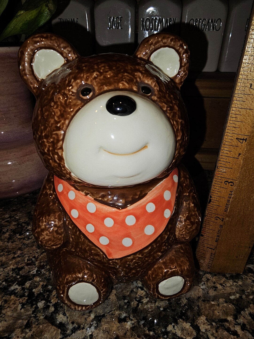 Vintage Otagiri Ceramic Teddy Bear Honey Pot - Etsy