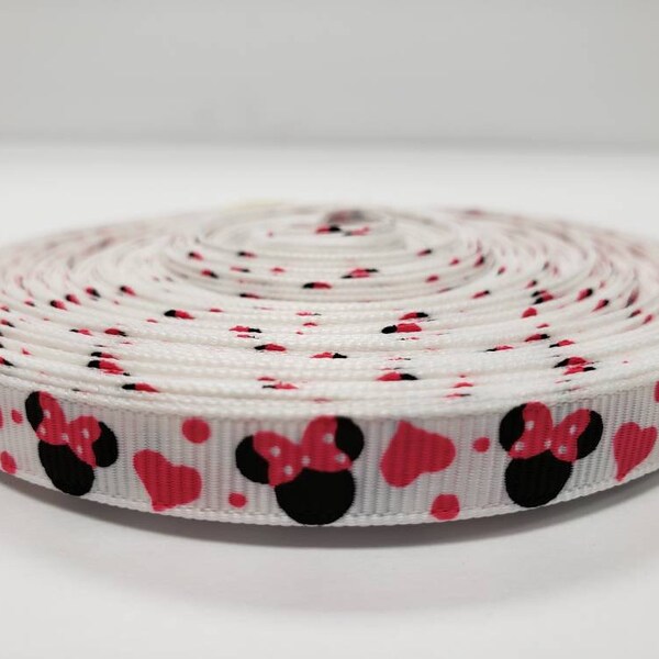 Minnie Mouse Grosgrain Ribbon - Etsy