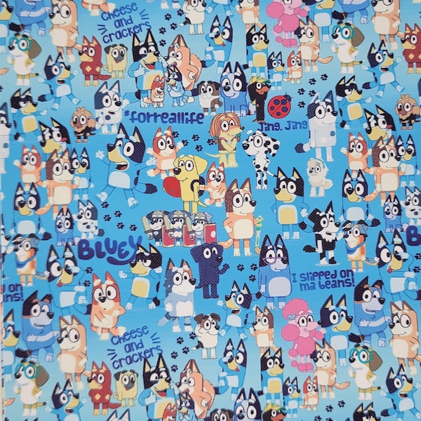 Bluey Fleece Fabric - Etsy