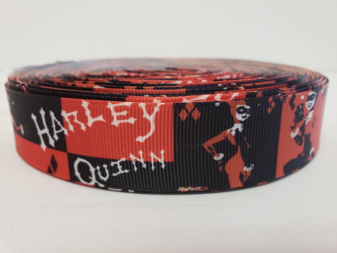 DC Comics Harley Quinn Red & Black Jokers Grosgrain Ribbon - Etsy