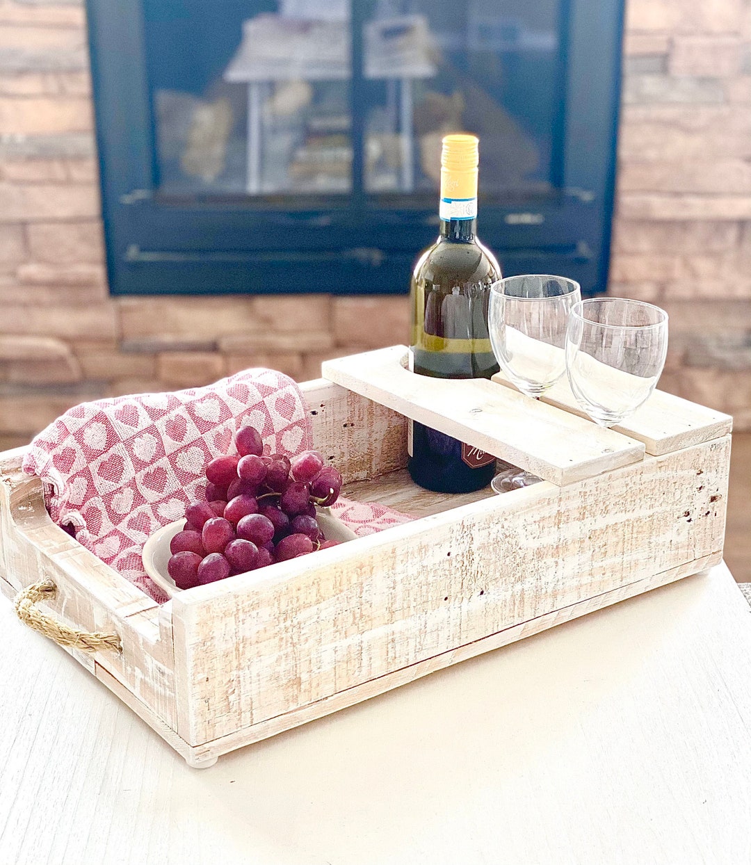 Pallet Wood Wine Tray - Etsy