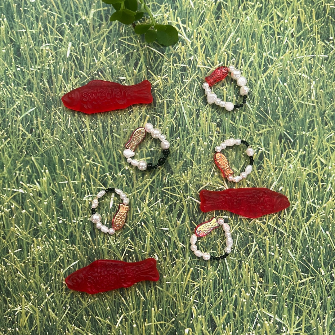Swedish Fish Pearl Rings - Etsy