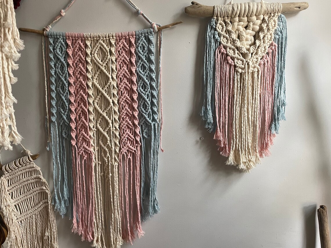 Trans Pride Flag Small Trans Pride Flag Macrame Trans Pride - Etsy