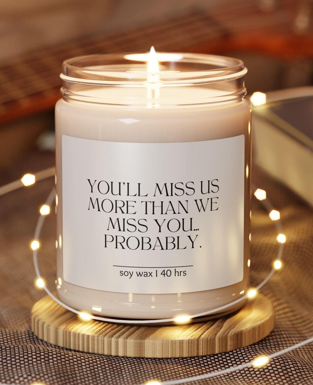Funny Goodbye Gift Candle Office Farewell Gift Coworker Leaving Present ...