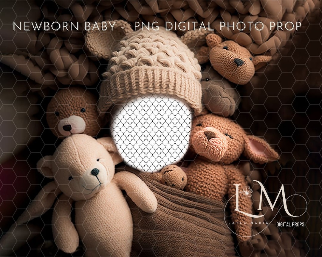 Baby Digital Backdrop Prop Transparent Face Insert Hole PNG Composite ...